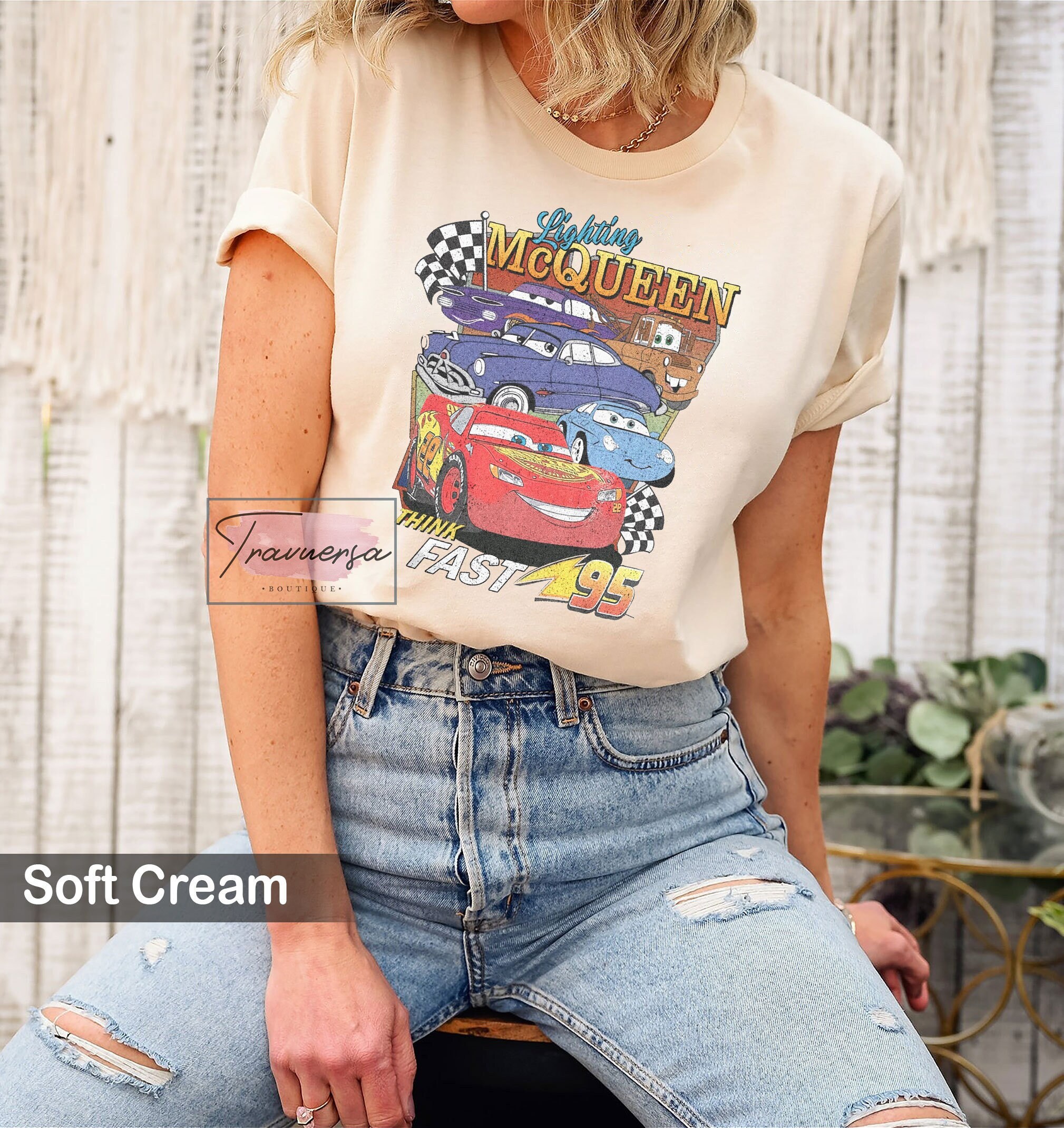 Disney Pixar Cars Lightning McQueen Palm Tree Sunset Shirt, | Inspire ...