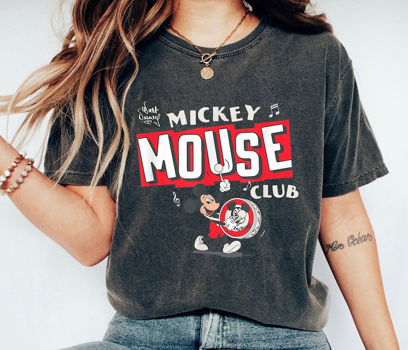 Vintage Mickey Mouse Club Drum Color Shirt, Mickey T-shirt, | Inspire ...