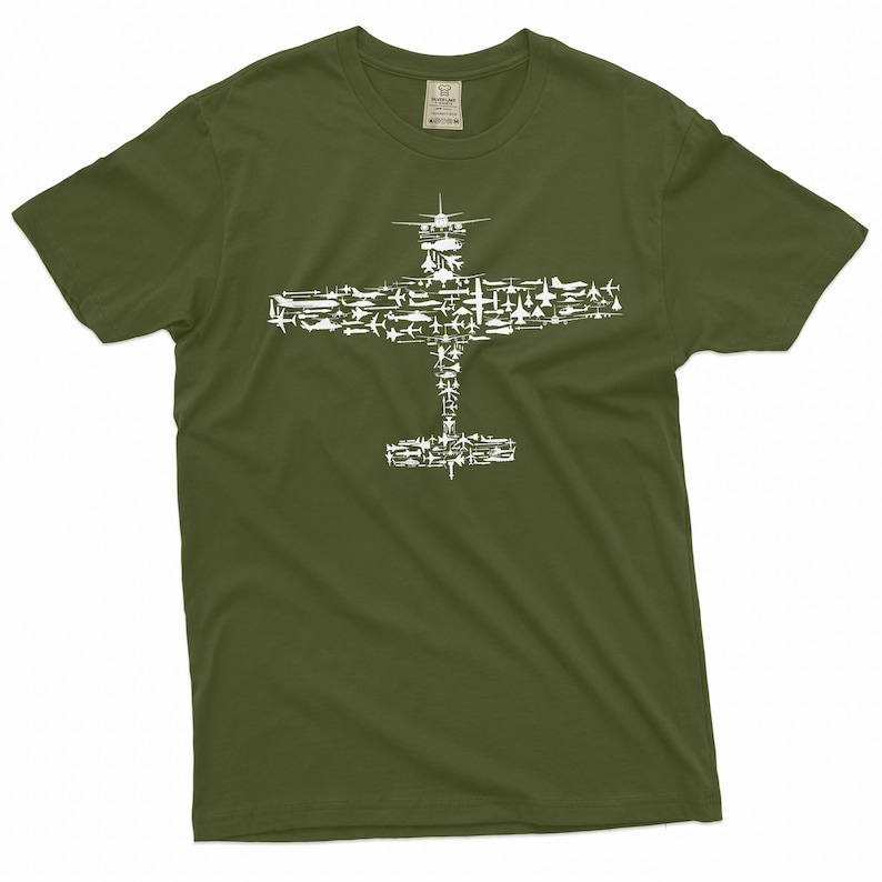 Men's plane airplanes T-shirt military fighter aircraft crea | Inspire ...