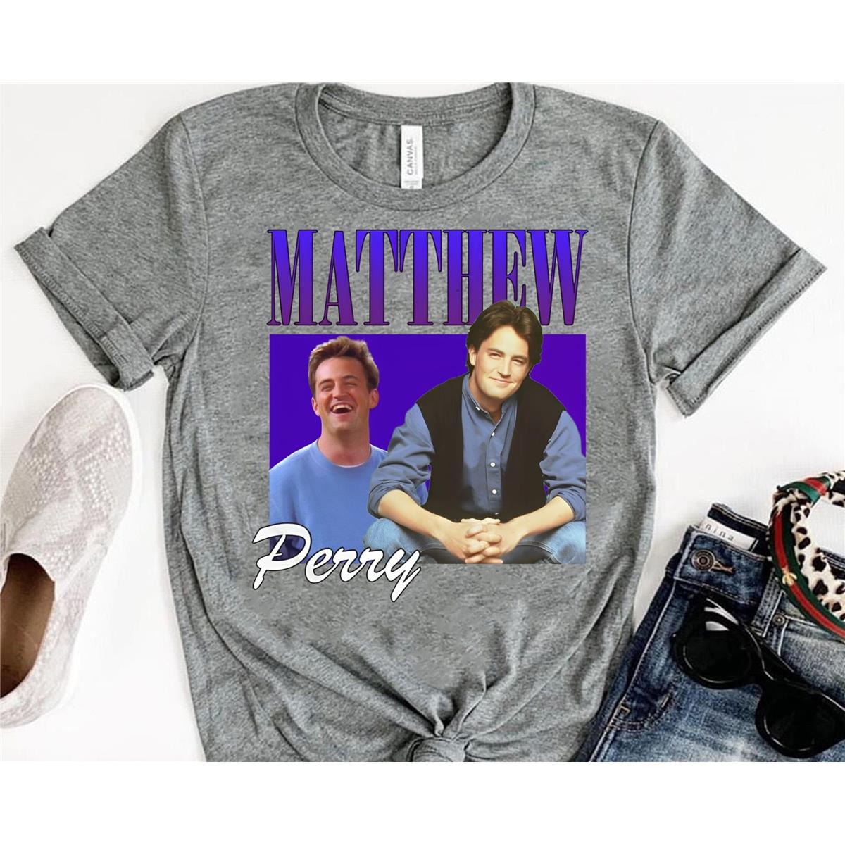 Matthew Perry Retro Vintage 90S Shirt, Chandler Bing Friends | Inspire ...
