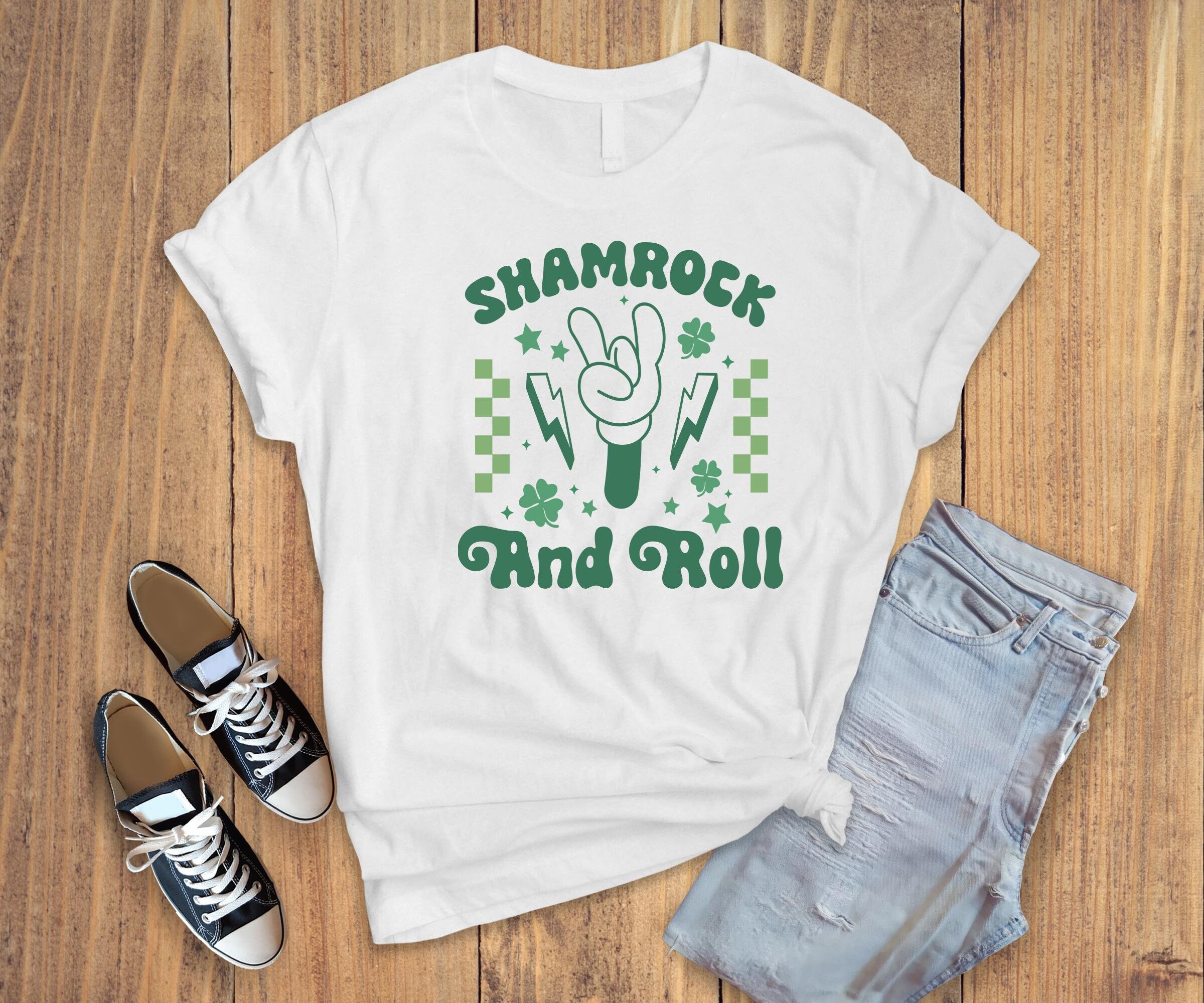 Shamrock and roll shirt,funny shamrock shirt,lucky vibes,luc | Inspire ...