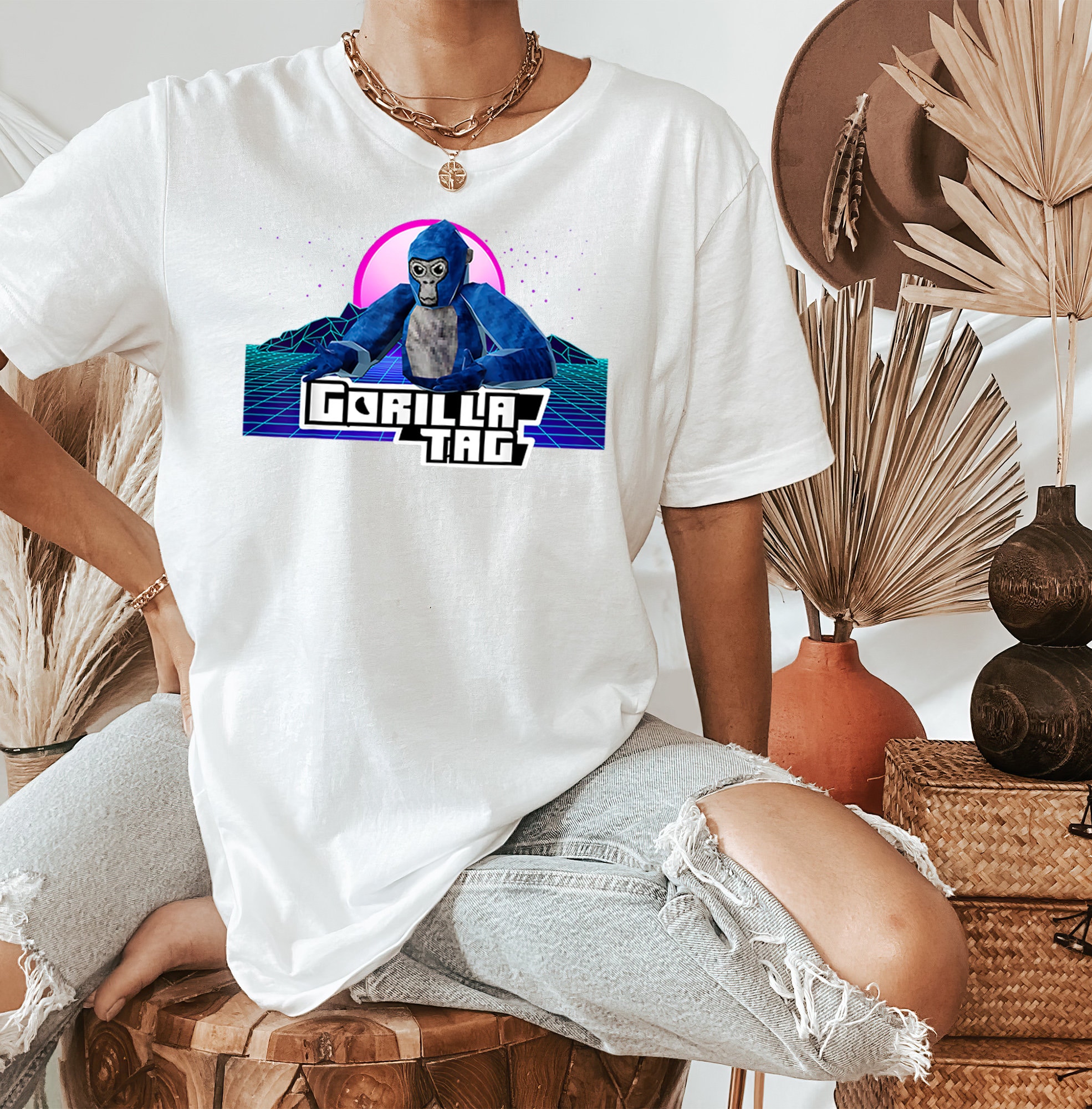 Gorilla Tag Shirt, Gorilla Tag Monke VR Gamer Shirt, Gorilla | Inspire ...