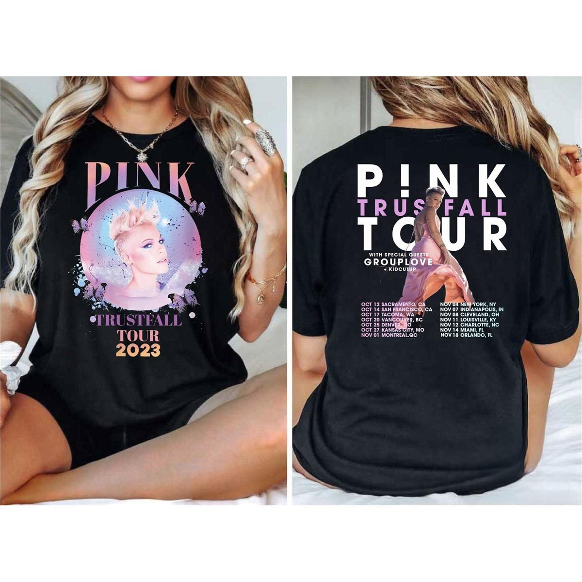 Pink Trustfall Tour 2023, Trustfall Album Tee, Pink Singer T | Inspire ...