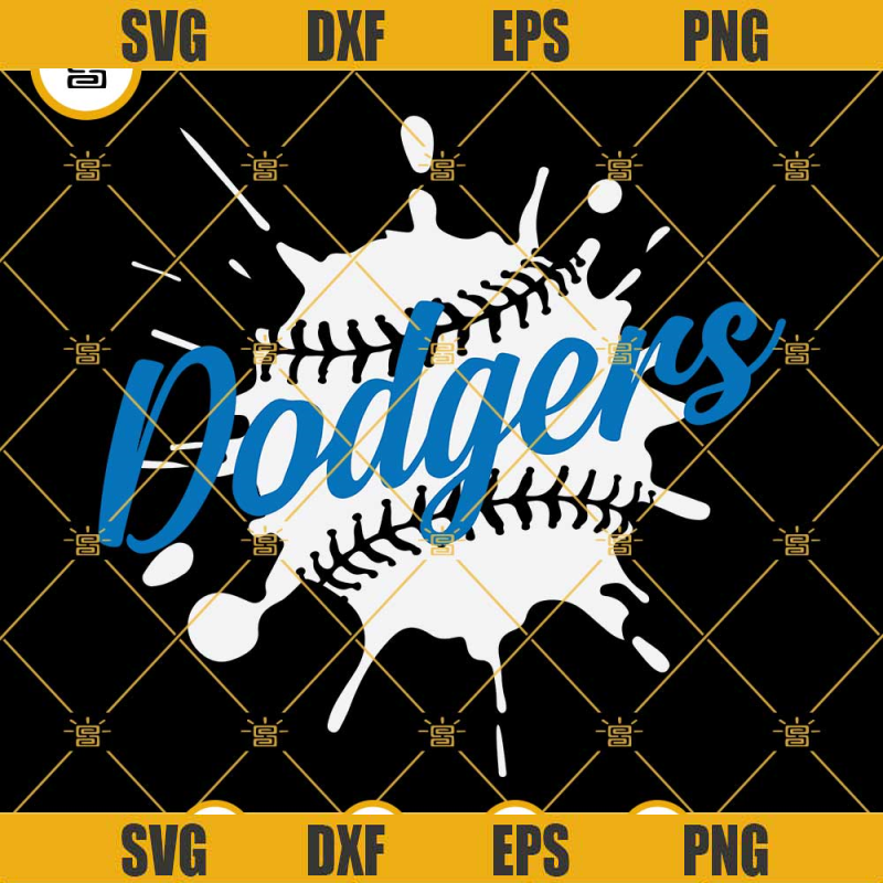 Dodgers SVG, Baseball Paint Splatter SVG, Los Angeles Dodger | Inspire ...