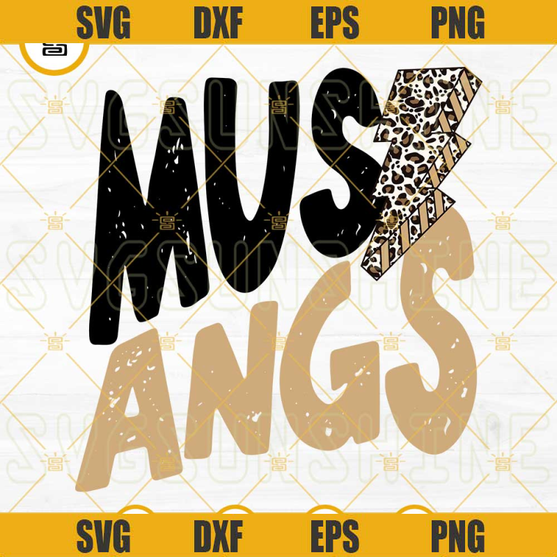 Mustangs Leopard Lightning Bolt SVG PNG DXF EPS Cut Files Fo | Inspire ...