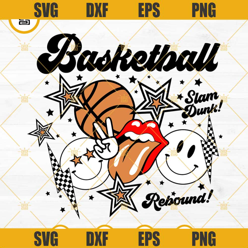 Smiley Basketball SVG, Slam Dunk SVG, Rebound SVG, Basketbal | Inspire ...