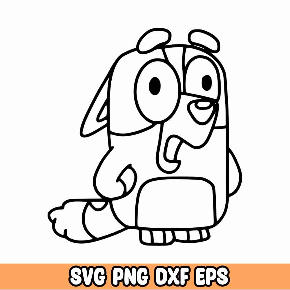 Bingo Penguin Bingo Outline svg, Bluey MEGA Bundle, Bluey Cu | Inspire ...
