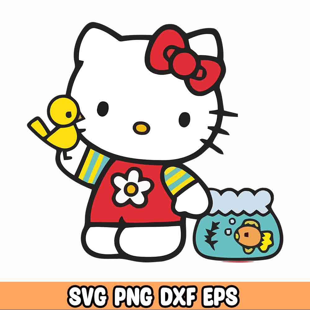 file Hello-Kitty svg eps dxf png, Hello-Kitty bundle SVG, cr | Inspire ...