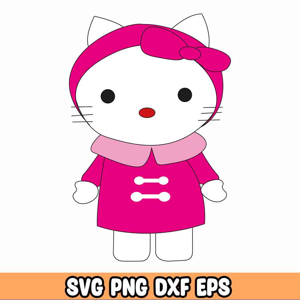 Hello Svg Kitty SVG File, Vector, Cricut, Silhouette, Cuttin | Inspire ...