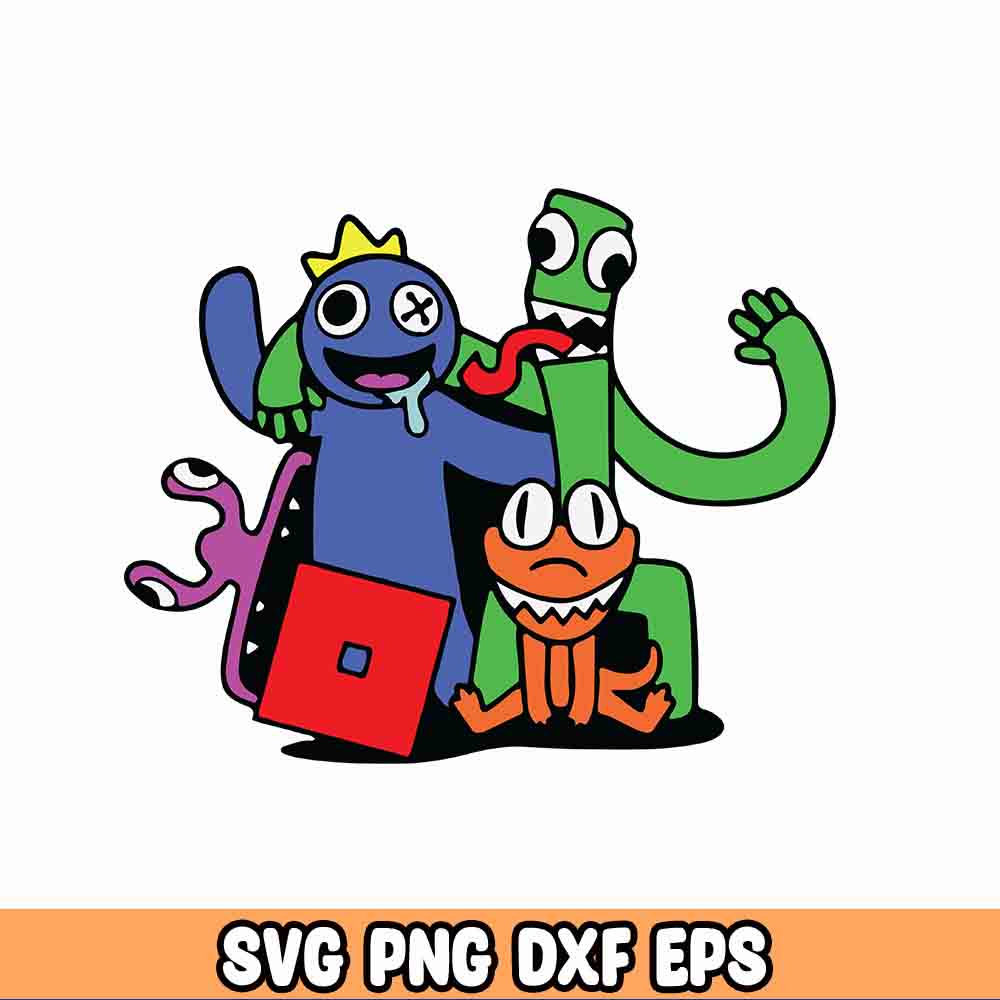Rainbow Friends characters PNG digital download image, Rainb | Inspire ...