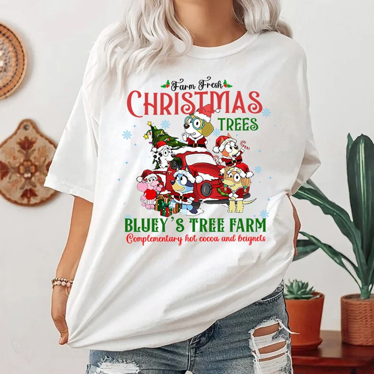 Bluey Farm Fresh Christmas Trees Shirt Bluey Christmas Shir | Inspire ...
