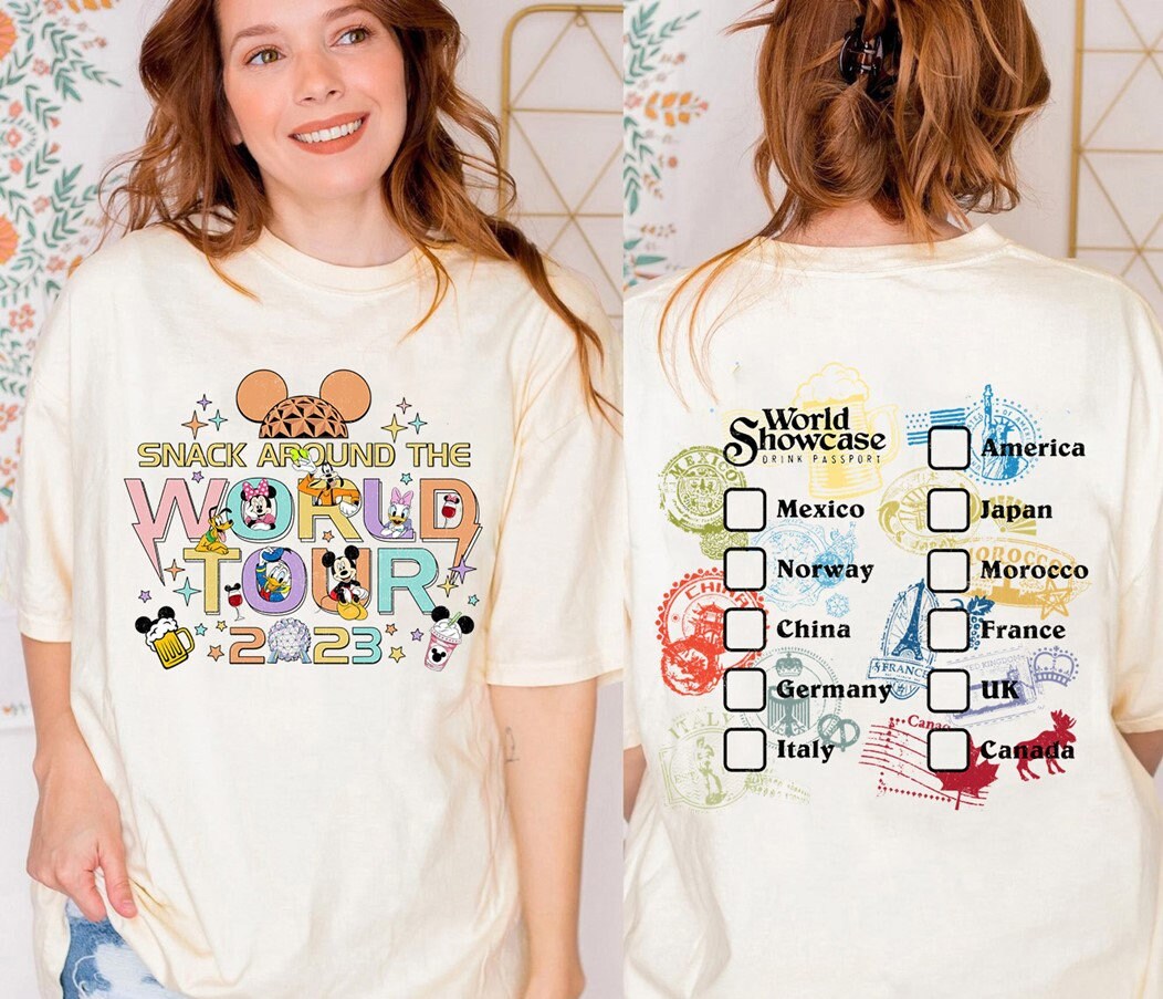 Snack Around The World Epcot Shirt, Epcot World Tour 2023 Sh | Inspire ...