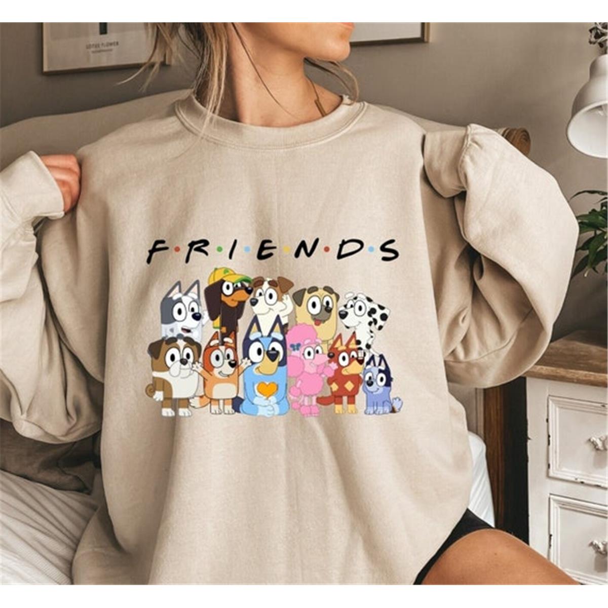 Bluey Friends Sweatshirt, Animated Show Bluey Family Clothin | Inspire ...