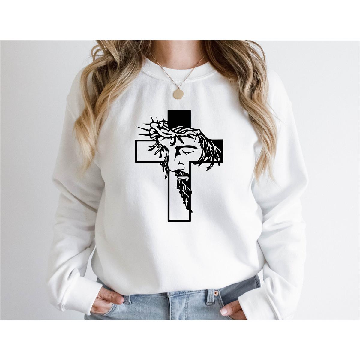 Jesus Cross Sweatshirt, Faith Sweater, Faith Jesus Hoodie, H | Inspire ...