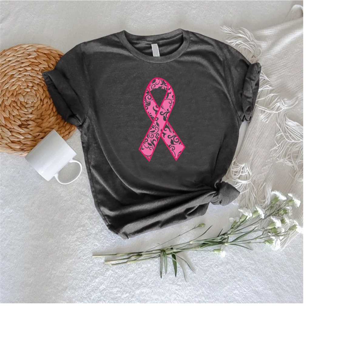 Breast Cancer Big Pink Ribbon Shirt, Breast Cancer Survivor | Inspire ...
