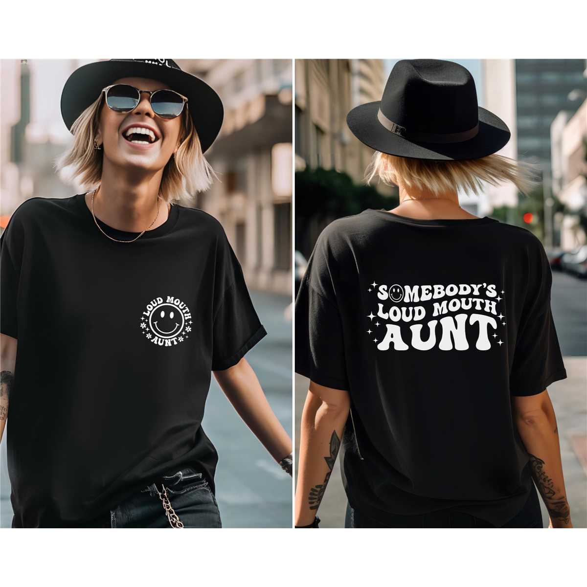 Somebody's Loud Mouth Aunt Shirt Front and Back, Aunt Gift, | Inspire ...