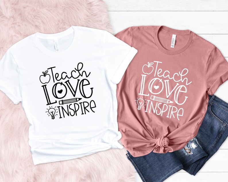 Teach Love Inspire Shirt, Teacher Gift, Teacher Shirt, Eleme | Inspire ...