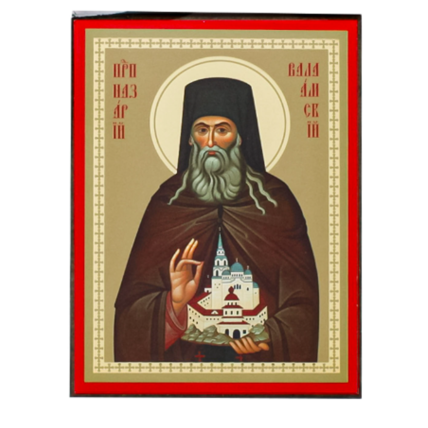 St Abbot Nazarius of Valaam | Silver and Gold foiled icon | - Inspire ...