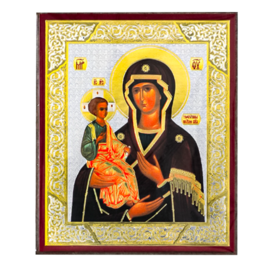 Mother of God of Three Hands | Silver and Gold foiled icon | - Inspire ...