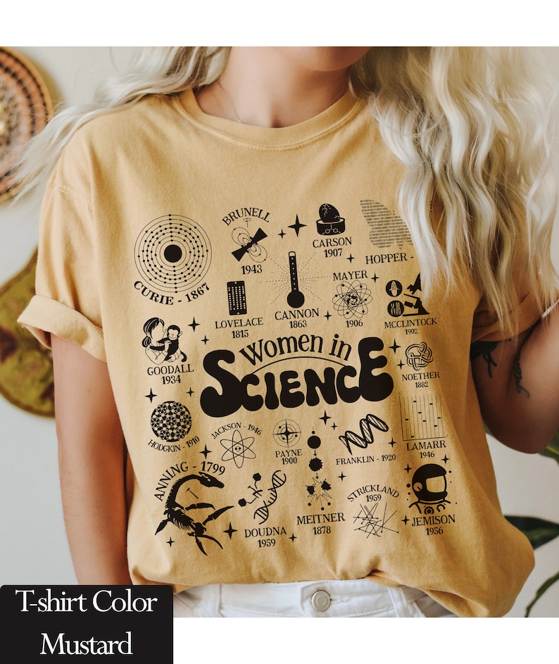Comfort Colors Retro Woman In Science Shirt Preppy Aesthetic | Inspire ...