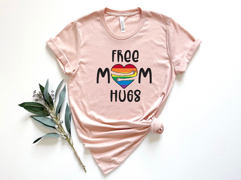 Free Mom Hugs Shirt, Pride Mom Shirt, Pride Shirt, LGBTQ Shi | Inspire ...