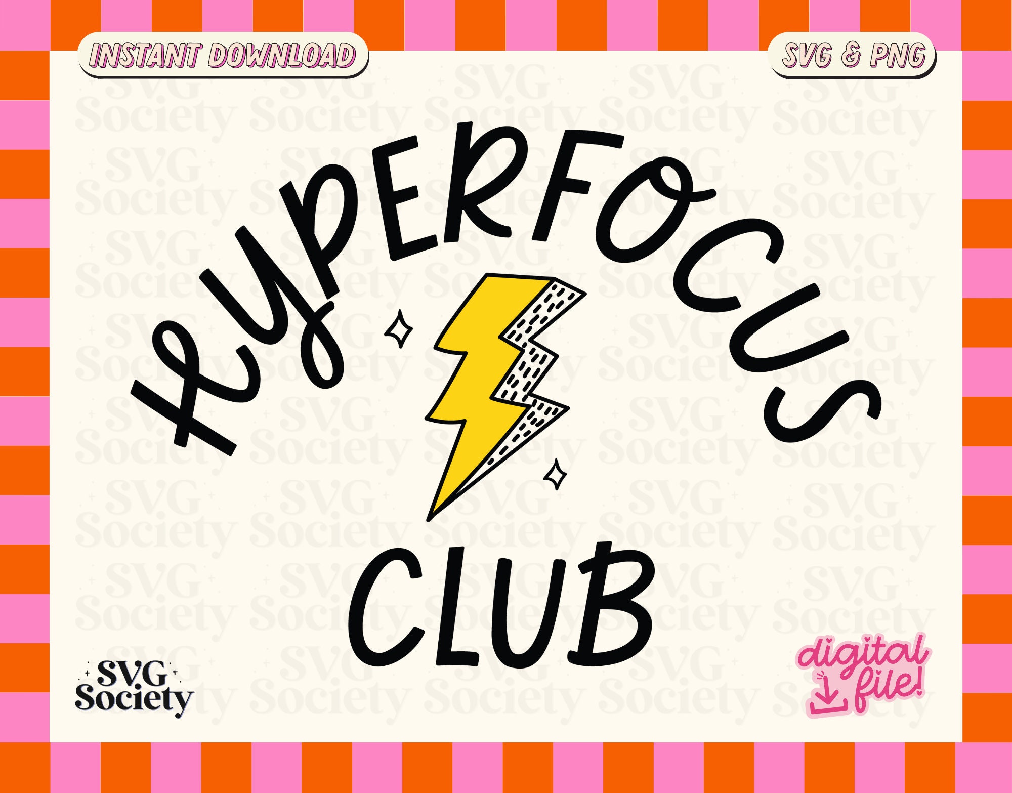 ADHD Hyperfocus SVG, PNG, Neurodiversity Svg, Mental Health | Inspire ...