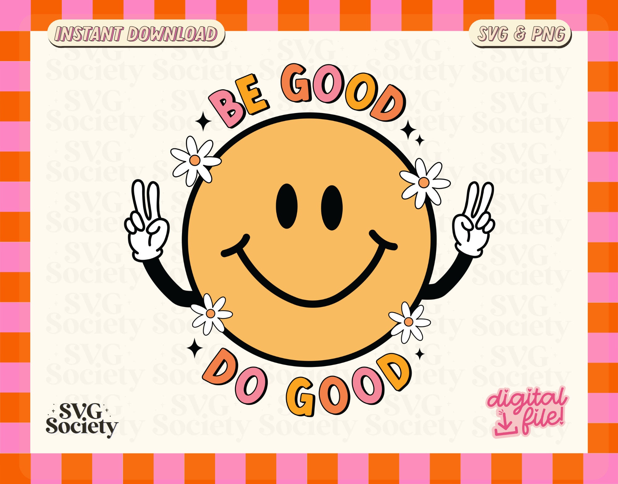 Be Kind Do Good PNG SVG, Retro Character Svg, Mental Health | Inspire ...