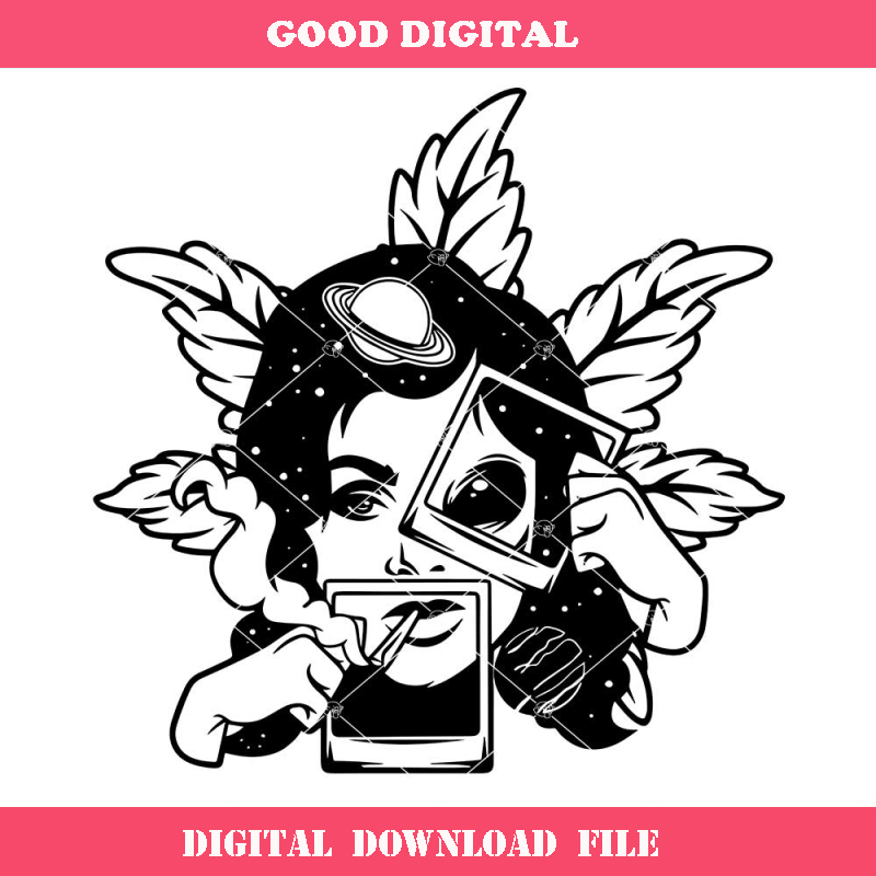 Alien Girl Smoking Weed Svg, Alien Weed Svg, Smoking Joint | Inspire Uplift