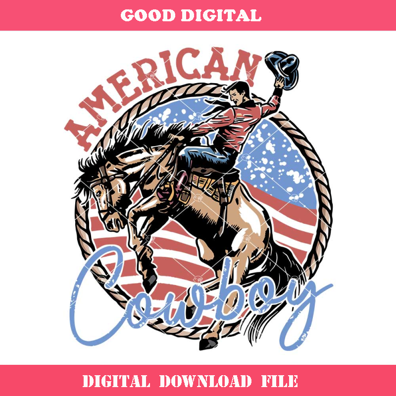 American Cowboy Svg, 4th of July Western Svg, Cowboy Svg | Inspire Uplift