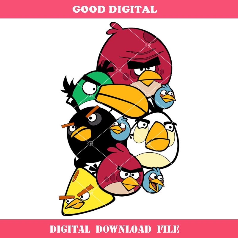 Angry Birds Characters Svg, Angry Birds Game Svg, Cartoon - Inspire Uplift