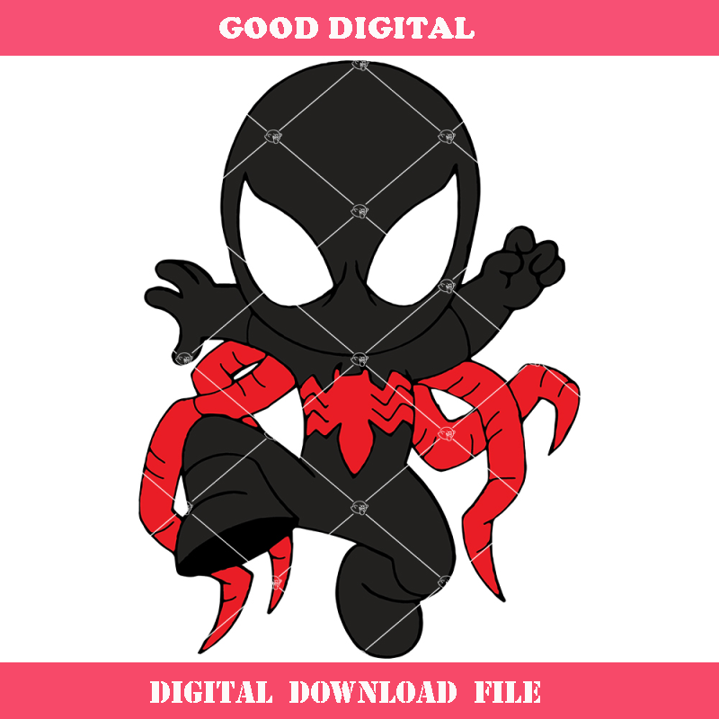 Baby Venom Svg, Venom Chibi Svg, Superhero Svg, Spiderman - Inspire Uplift