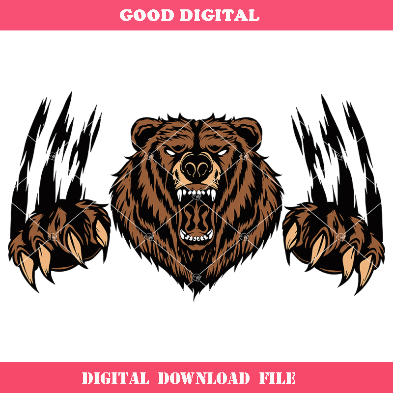 Bear Claws Scratch Svg, Ripped Claw Marks Svg, Bear Claw | Inspire Uplift