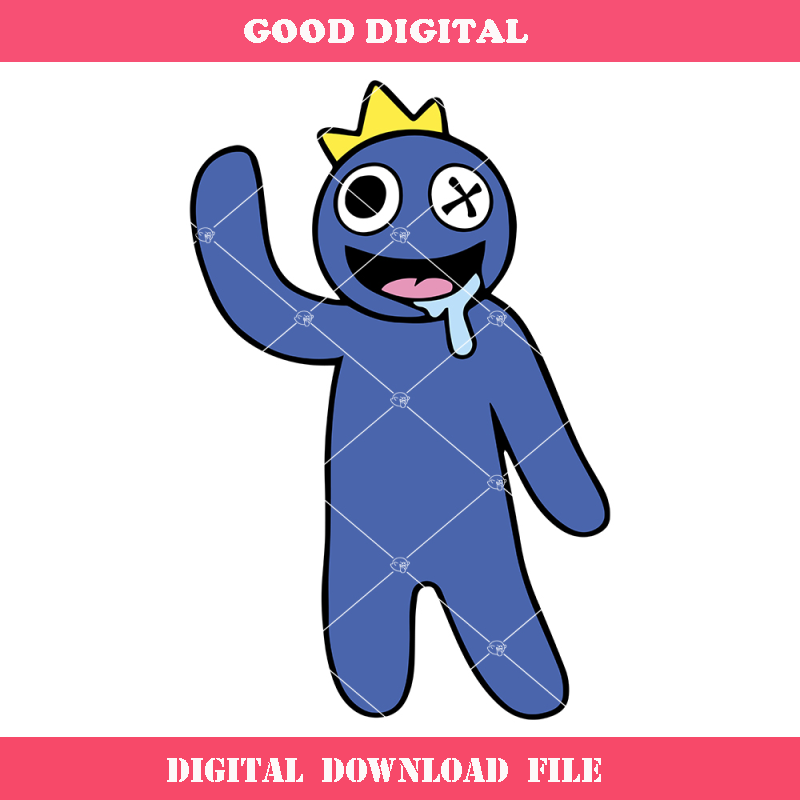 Blue Characters Svg, Game Character Svg, Blue Rainbow Friend - Inspire ...