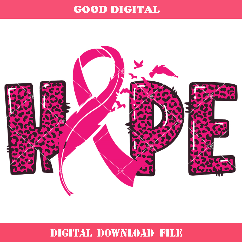 Breast Cancer Hope Svg, Hope Ribbon Svg, Pink Ribbon Svg | Inspire Uplift