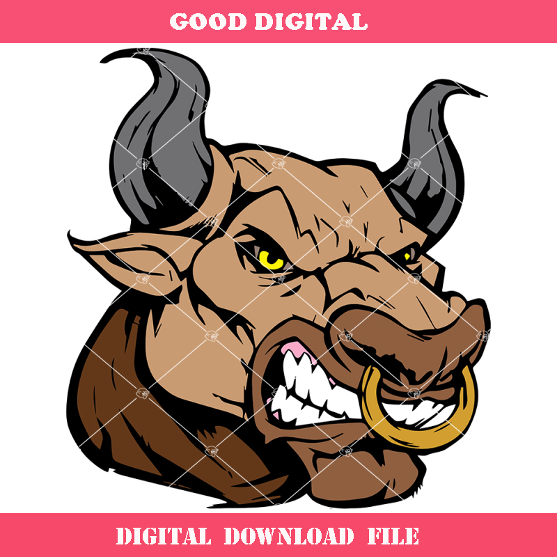 Bull Face Closeup Svg, Angry Bull Svg, Muscle Bull Svg - Inspire Uplift