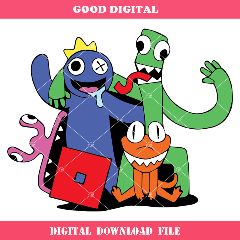 Cartoon Rainbow Friends Svg, Video Game Svg, Blue Svg - Inspire Uplift