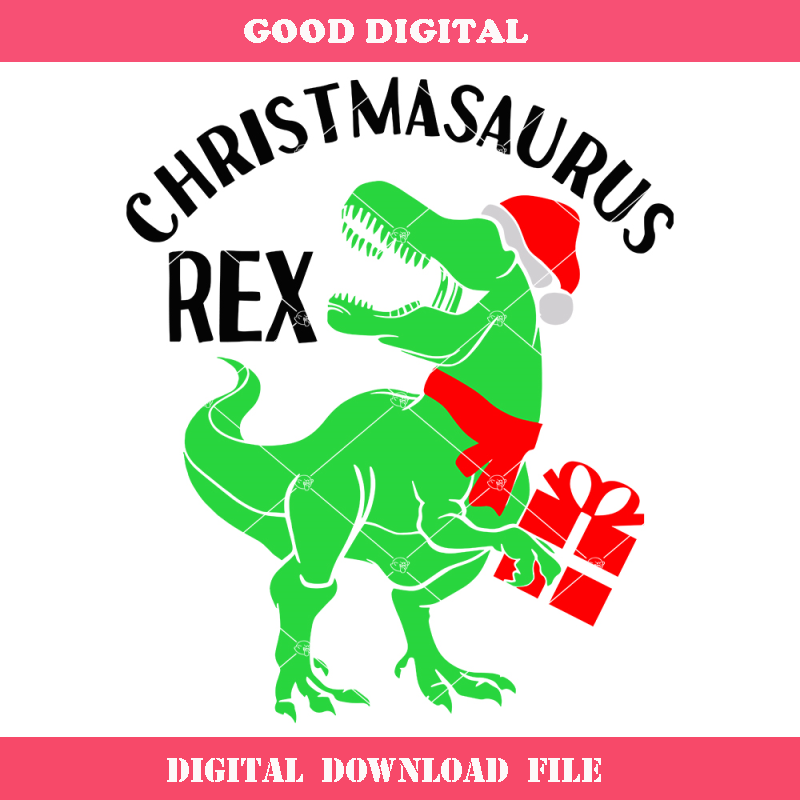 Christmas Saurus Rex Svg, T Rex Christmas Svg, Tree Rex Svg | Inspire ...