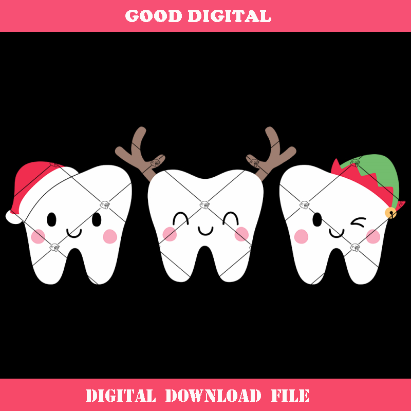 Christmas Tooth Svg, Santa Tooth Svg, Elf Tooth Svg | Inspire Uplift