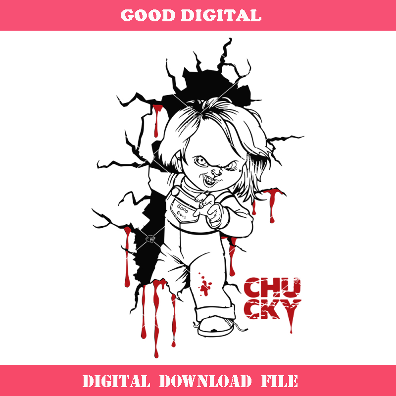 Chucky Through The Wall Svg, Chucky Doll Svg, Chucky Killer | Inspire ...