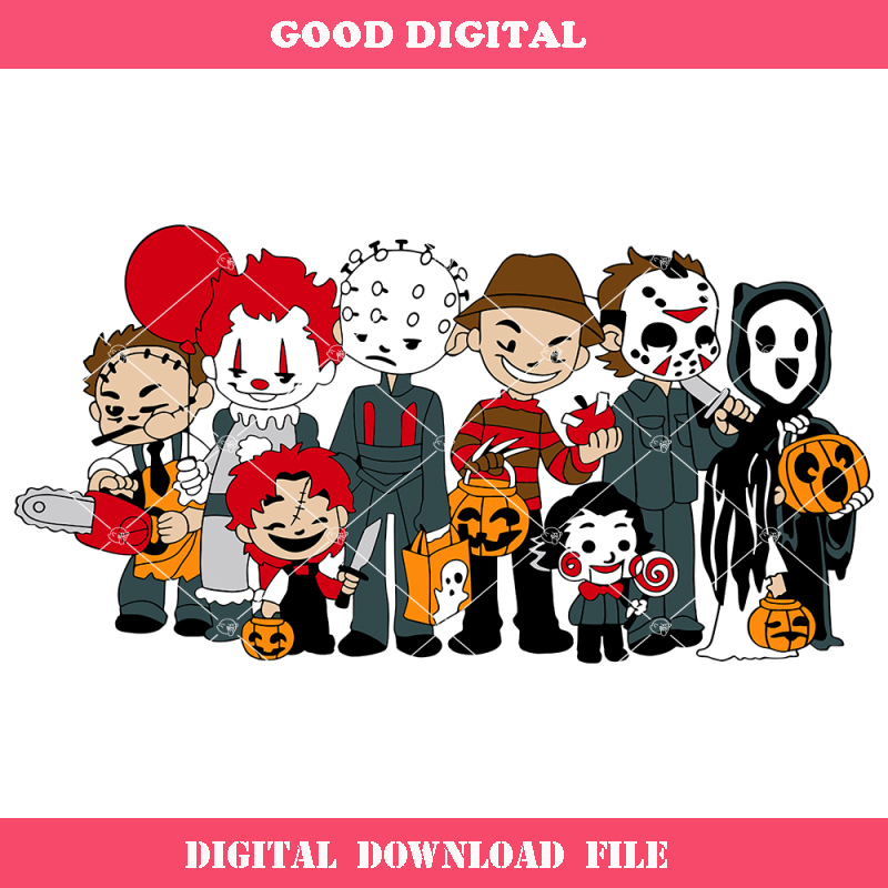 Cute Horror Characters Svg, Horror Group Svg, Horror Squad | Inspire Uplift