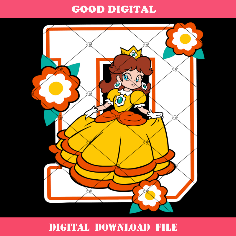 Cute Princess Daisy Flowers Svg, Super Mario Svg, Birthday | Inspire Uplift