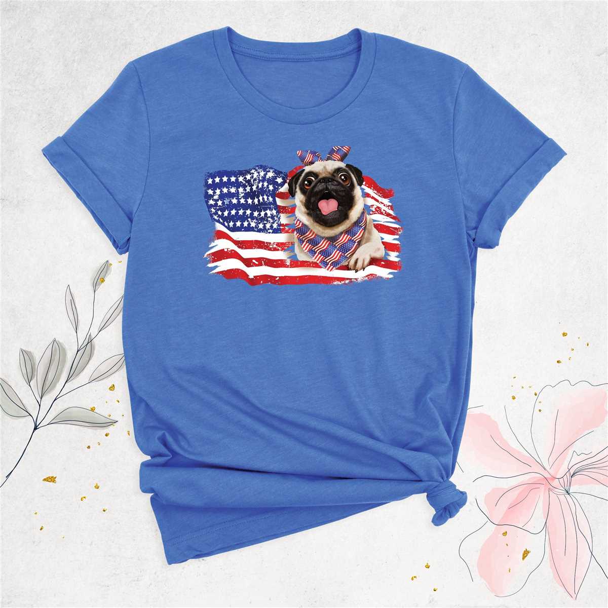 Dog 4th of July Shirt, American Pug Mom Shirt, Patriotic Pup | Inspire ...