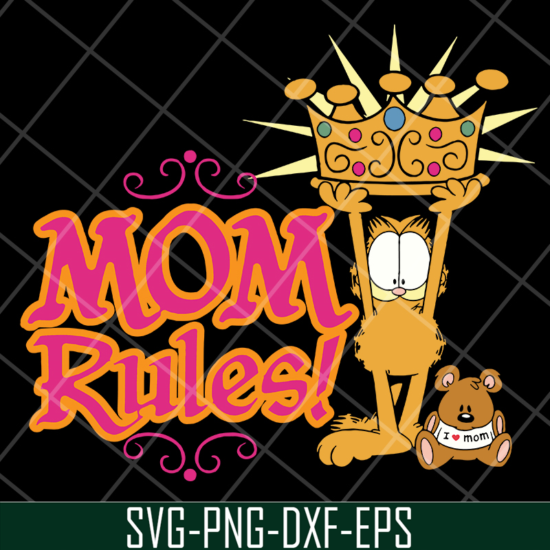 Mom rules svg, Mother's day svg, eps, png, dxf digital file | Inspire ...