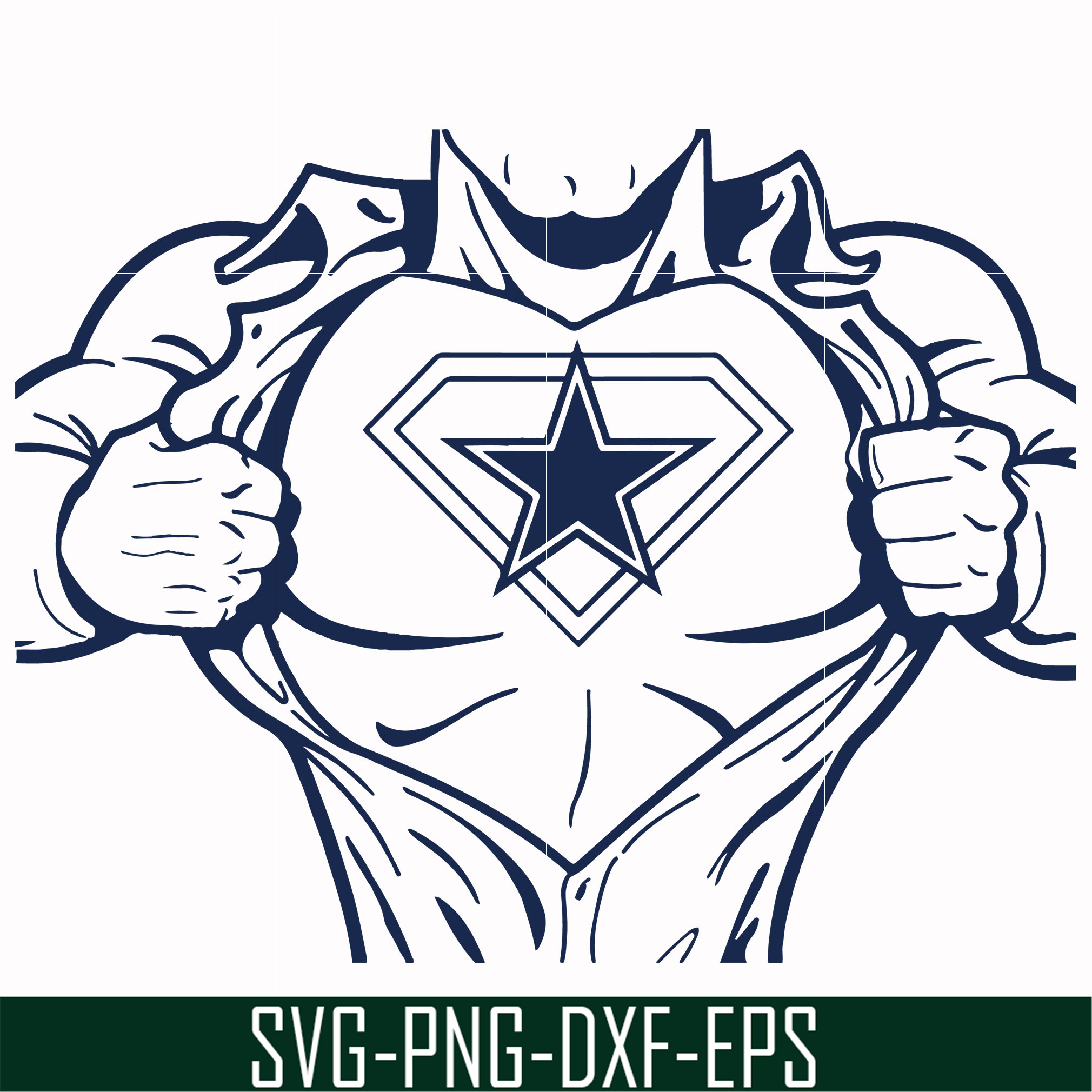 Cowboys superman, svg, png, dxf, eps file NFL0000192 | Inspire Uplift