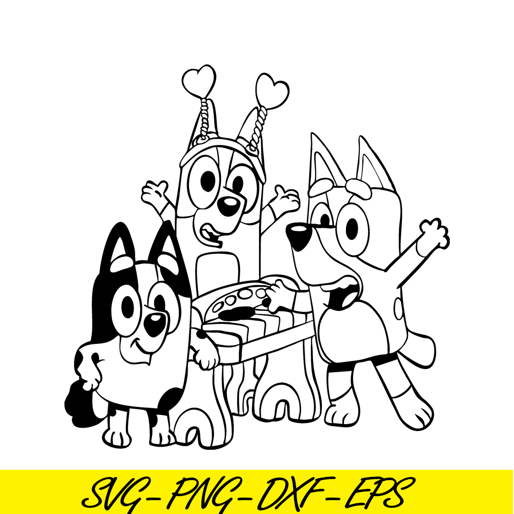 Bluey Playing SVG PNG DXF EPS Bluey Friends SVG Bluey Cartoo | Inspire ...