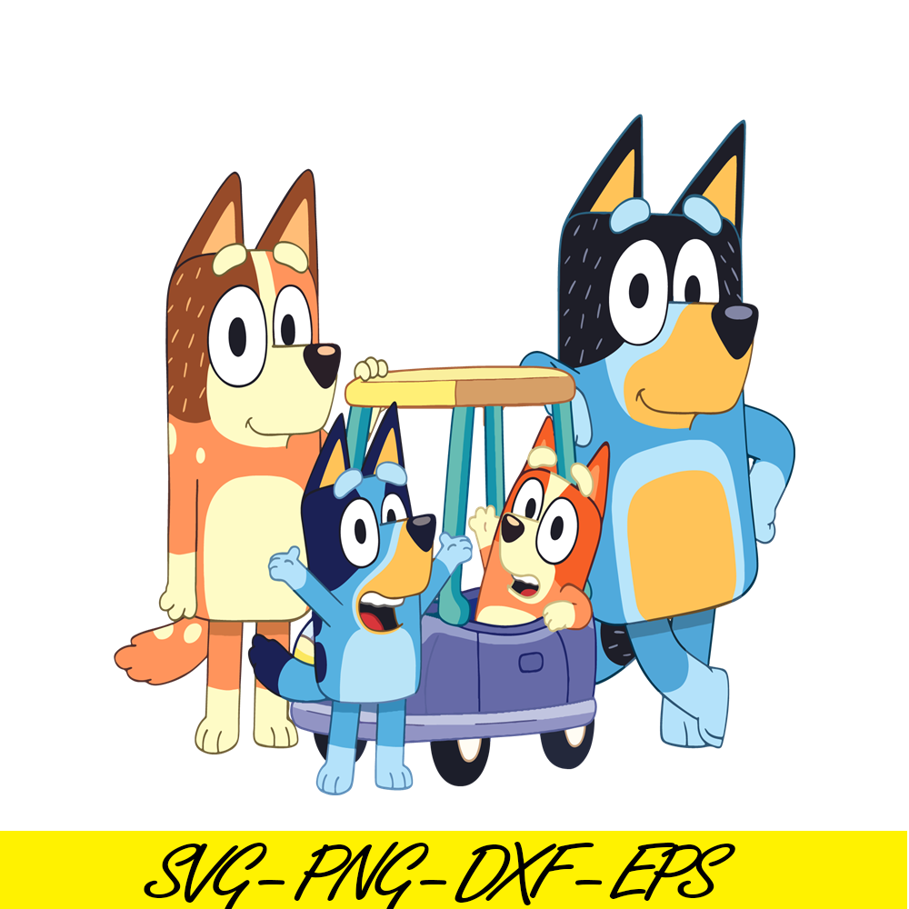 Bluey Family Playing Together SVG PDF PNG Bluey Family SVG B | Inspire ...