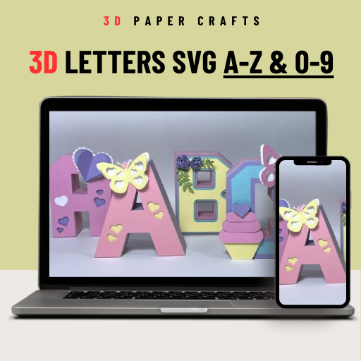 3D Letters Svg a-Z 0-9 3d svg files | Inspire Uplift