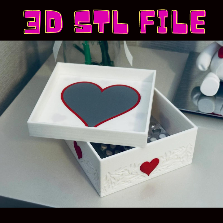 Cupid's Gift Box 3D STL FILE | Inspire Uplift