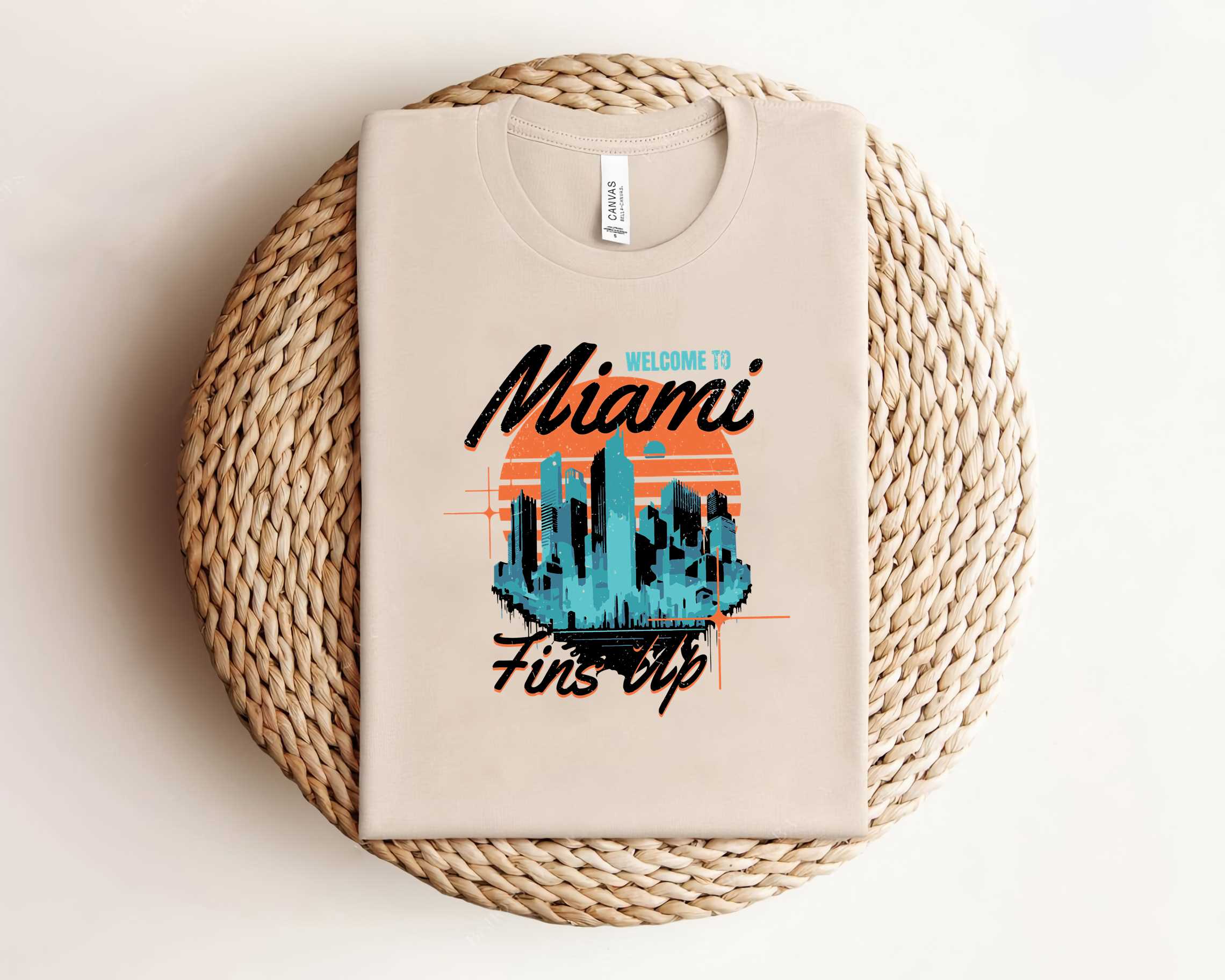 Retro Welcome To Miami Fins Up Shirt | Inspire Uplift