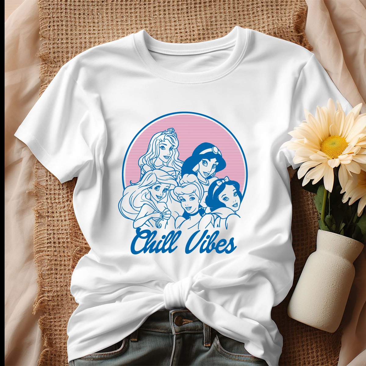 Retro Cinderella Disney Princess Chill Vibes Shirt | Inspire Uplift